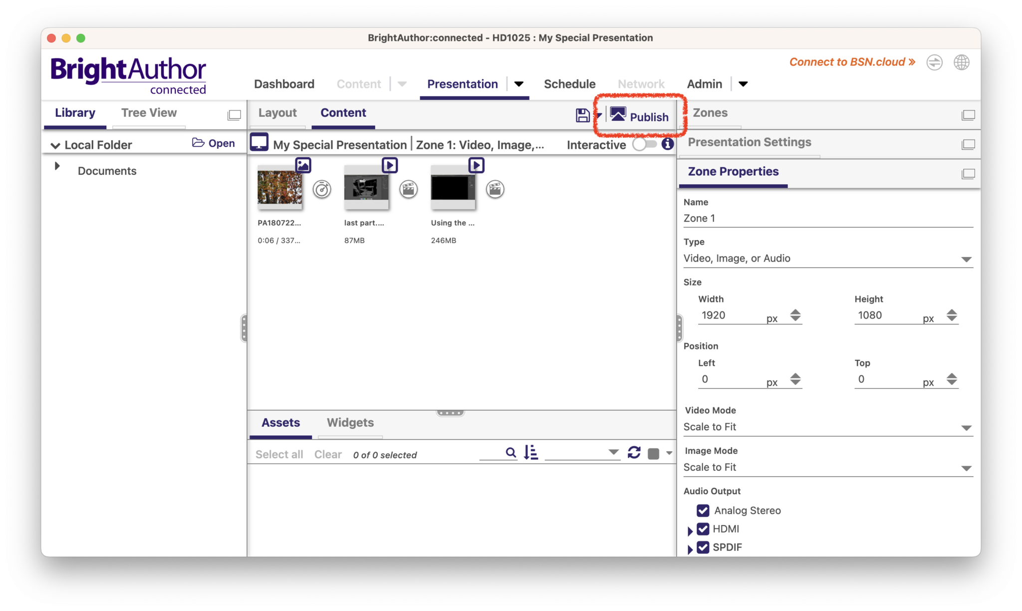 How to Create a BrightSign Presentation – Smith College Imaging Center ...