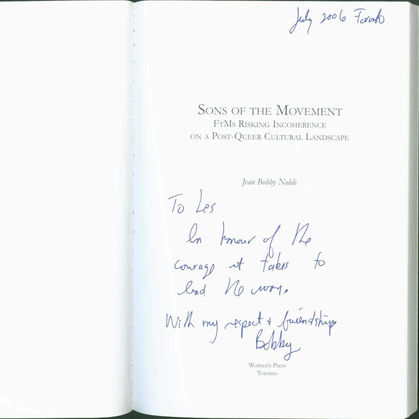 The Leslie Feinberg Library: Signed Copies – An Exploration of Signed ...