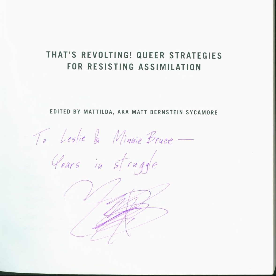 The Leslie Feinberg Library: Signed Copies – An Exploration of Signed ...