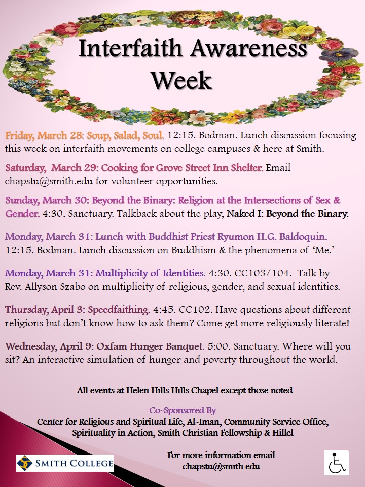 Interfaith Awareness Week: What Do We Serve? | Center for Religious and ...